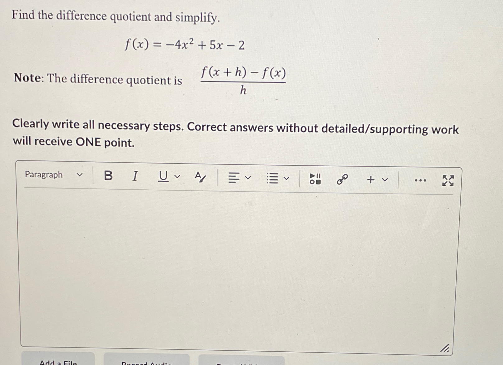 Solved Find the difference quotient and | Chegg.com