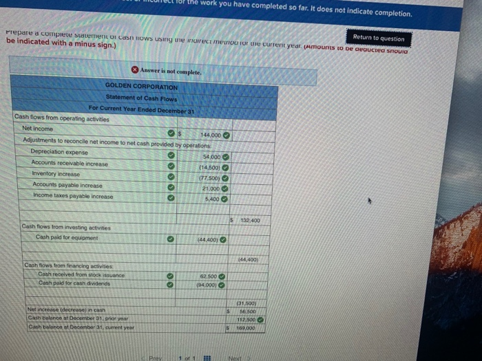 Solved Required: Prepare a complete statement of cash flows | Chegg.com