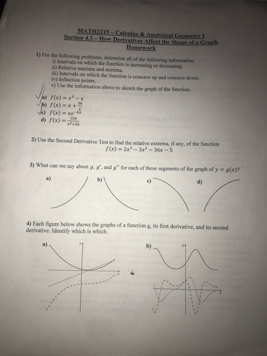 Solved MATH2215 - Calculus & Analytical Geometry Section 4.3 | Chegg.com