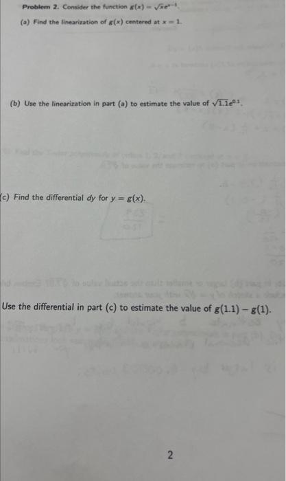Solved Problem 2. Consider the function s(x)=xe−1 (a) Find | Chegg.com