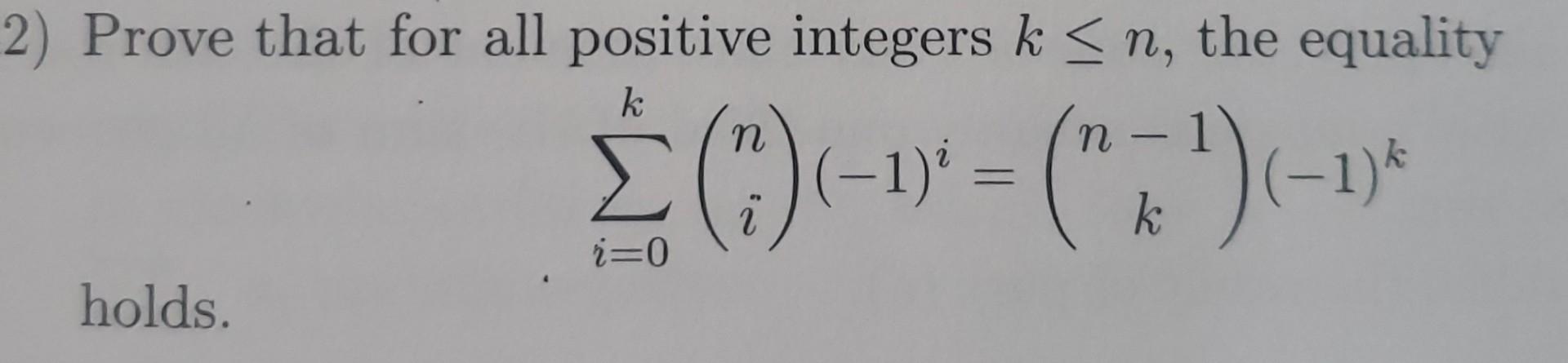 Solved 2) Prove that for all positive integers k | Chegg.com