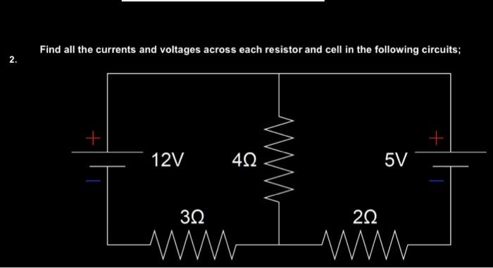 Solved Find all the currents and voltages across each | Chegg.com