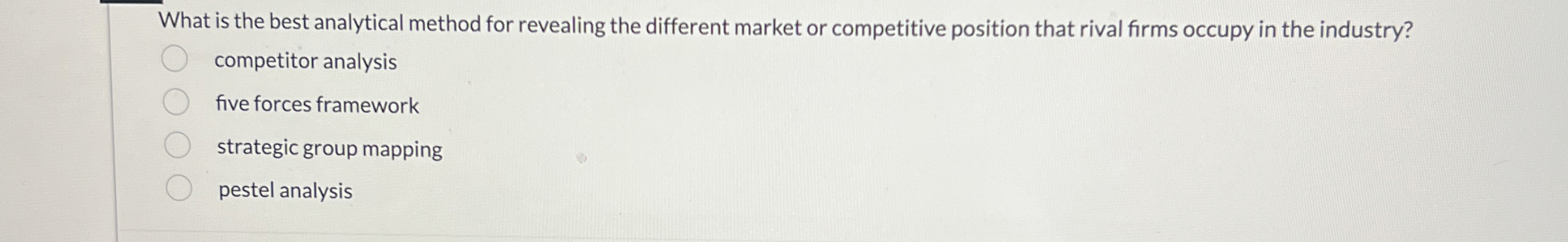 Solved What is the best analytical method for revealing the | Chegg.com