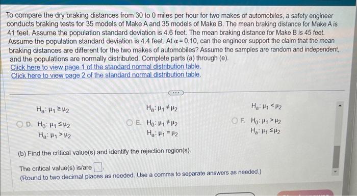 Solved To compare the dry braking distances from 30 to 0 | Chegg.com