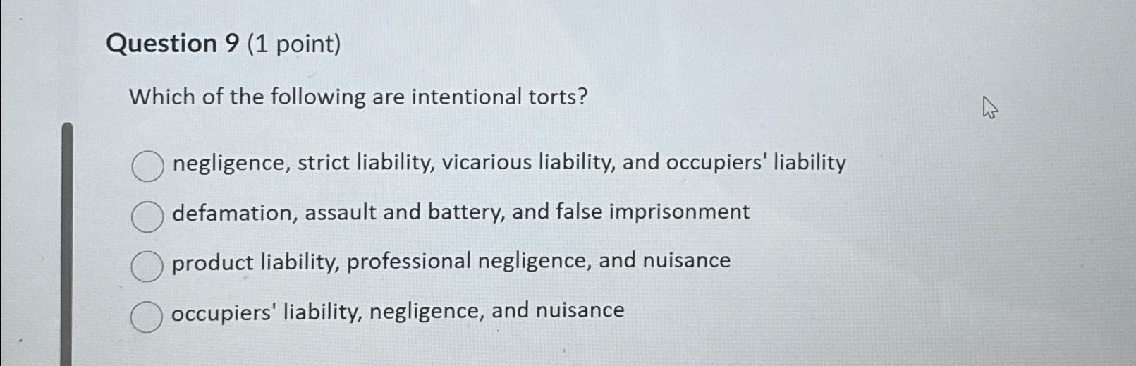 Solved Question 9 (1 ﻿point)Which of the following are | Chegg.com
