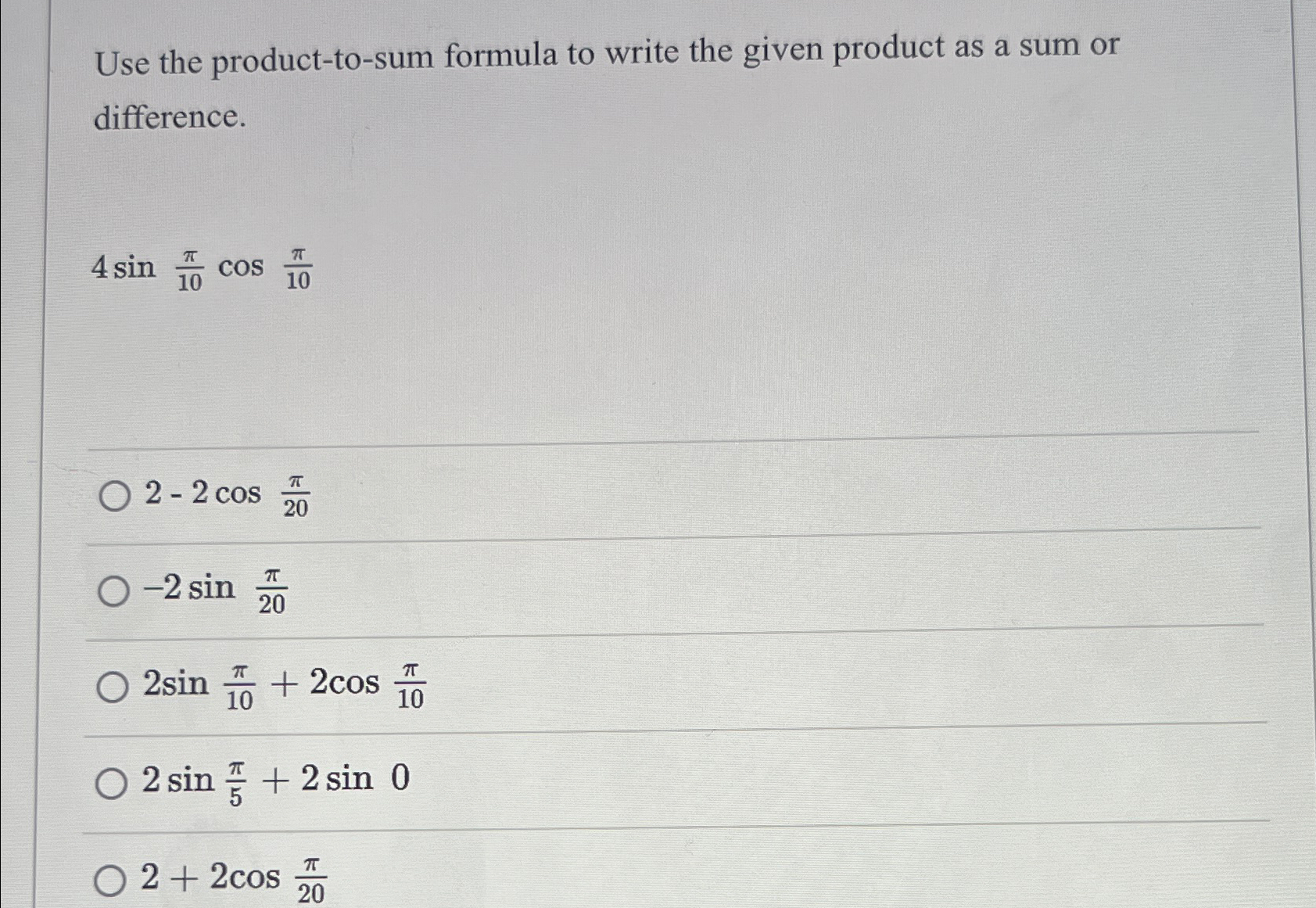 Solved Use the product-to-sum formula to write the given | Chegg.com