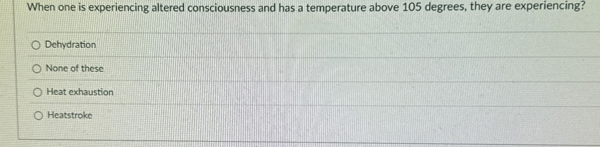 Solved When one is experiencing altered consciousness and | Chegg.com