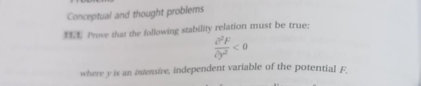 Solved 17.1. Prove that the following stability relation | Chegg.com