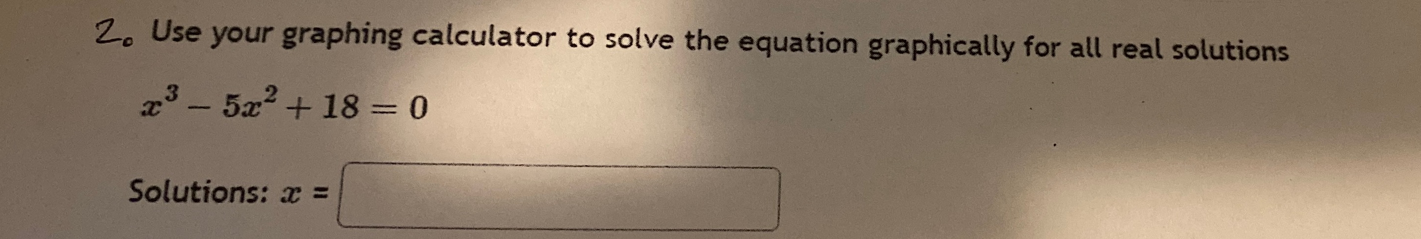 Solved Use your graphing calculator to solve the equation | Chegg.com