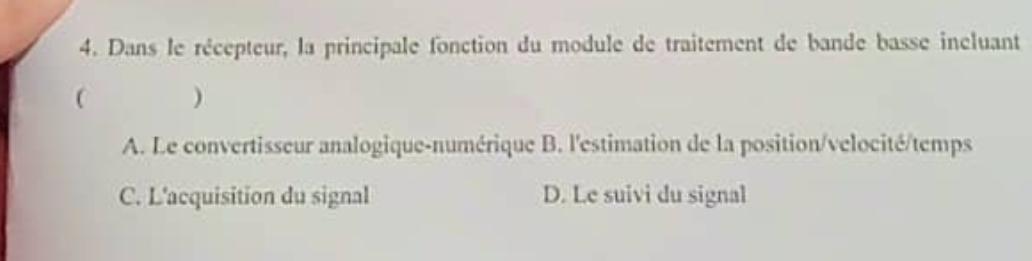 Solved Dans le récepteur, ﻿la principale fonction du module | Chegg.com