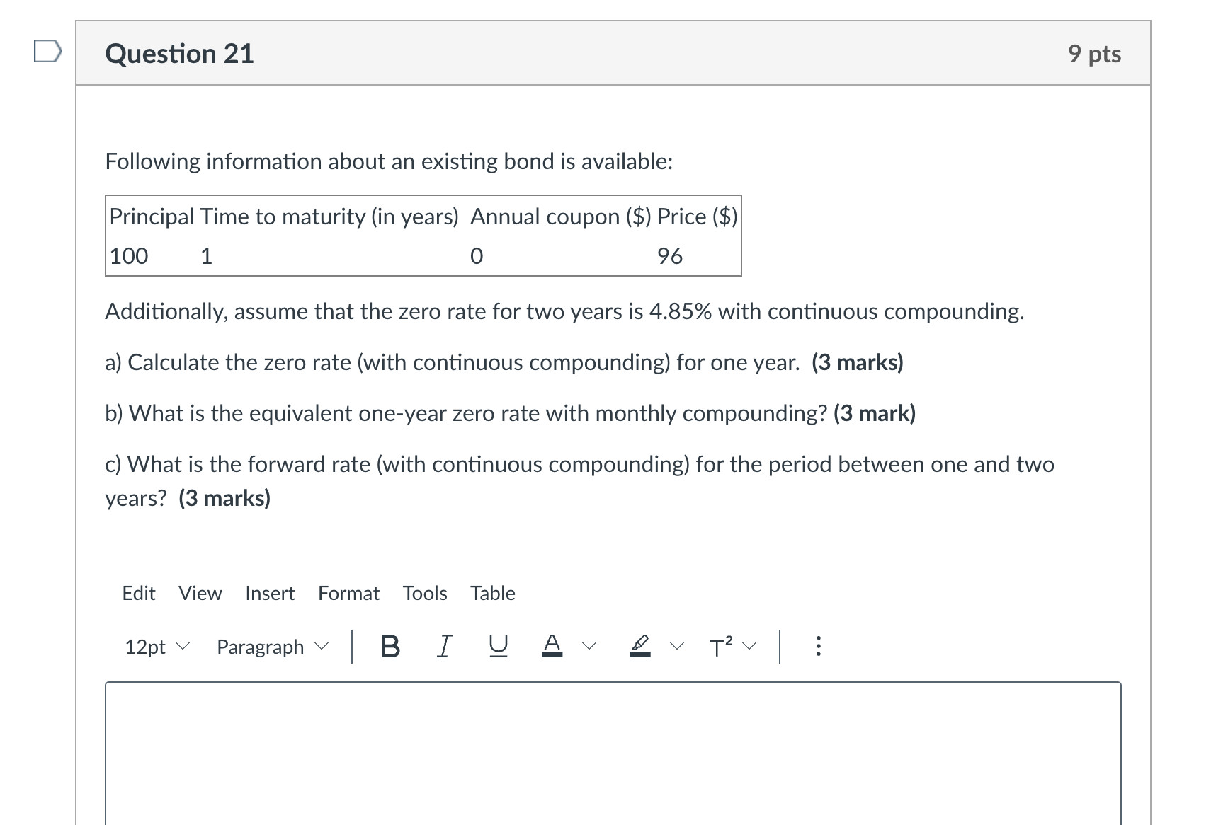 Solved Question 21Following information about an existing | Chegg.com