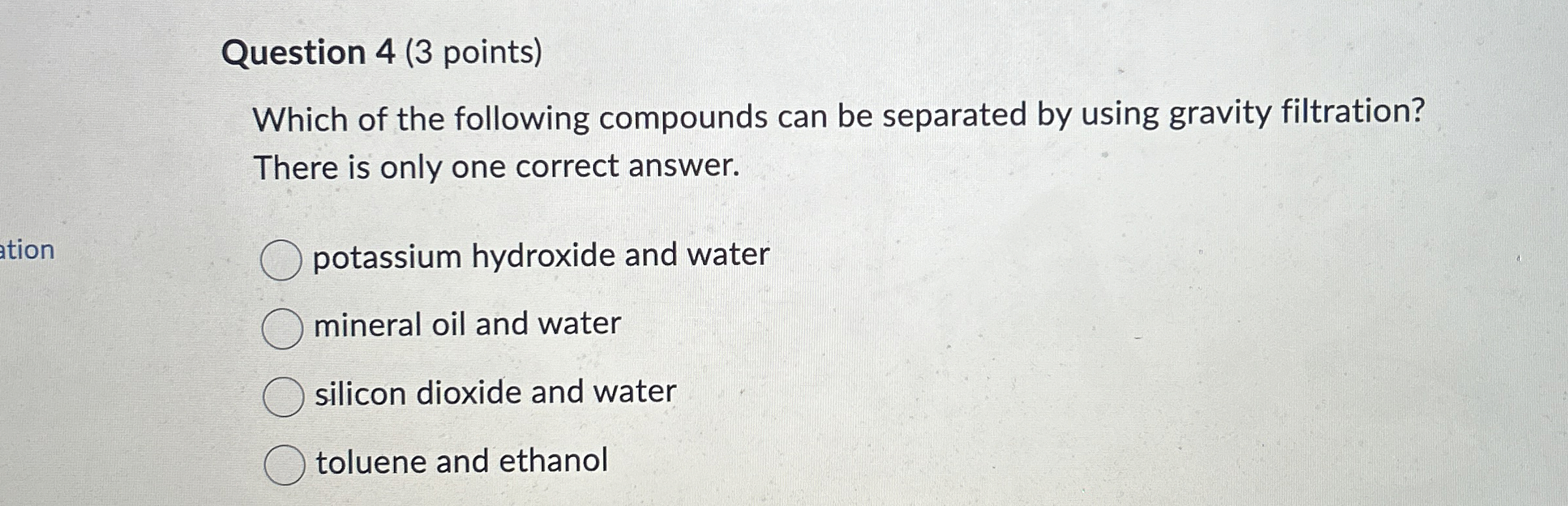 Solved Question 4 (3 ﻿points)Which of the following | Chegg.com