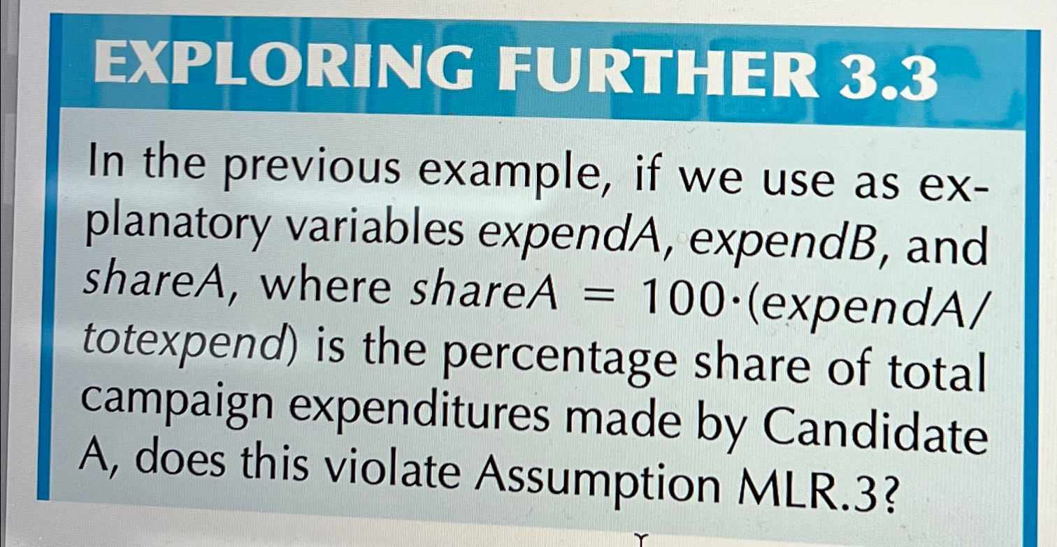 Solved EXPLORING FURTHER 3.3In the previous example, if we | Chegg.com