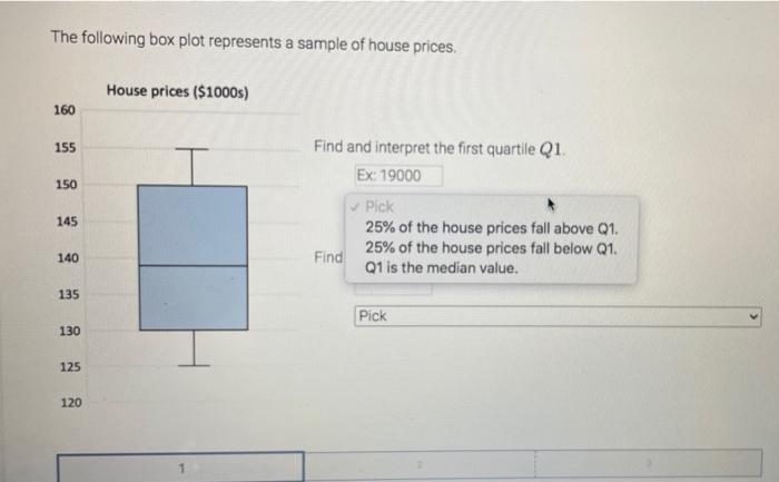 Solved Jump to level 1 The following box plot represents a | Chegg.com