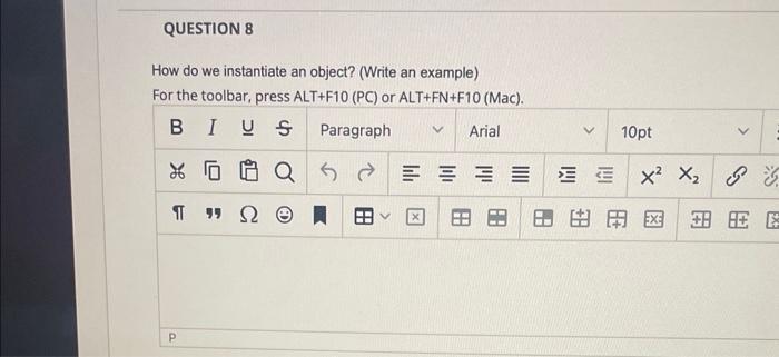 Solved How Do We Instantiate An Object Write An Example 