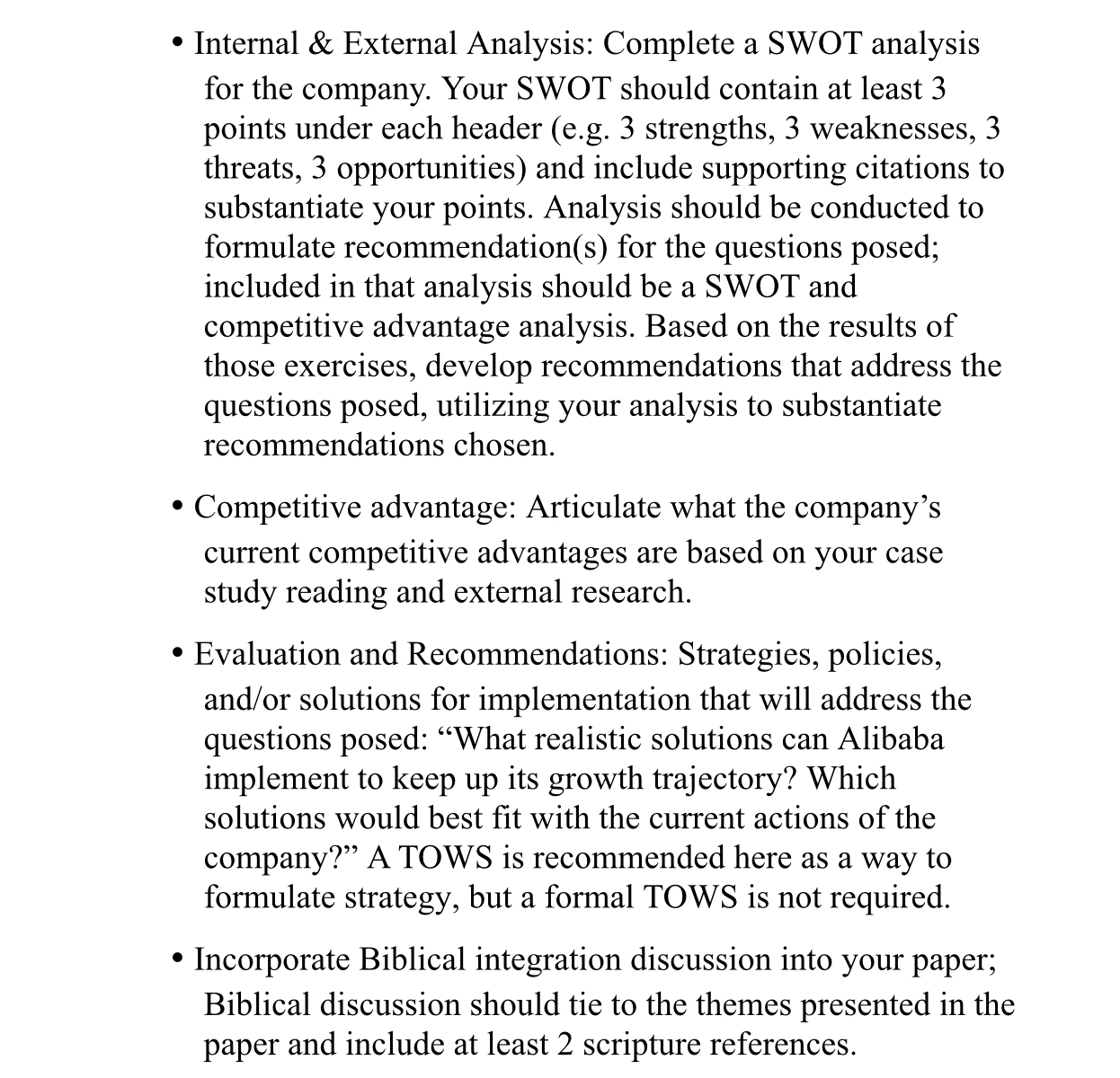 Solved Internal & External Analysis: Complete a SWOT | Chegg.com