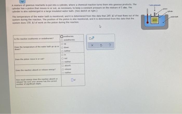 Solved 1 impressure pisto inde A mixture of gaseous | Chegg.com
