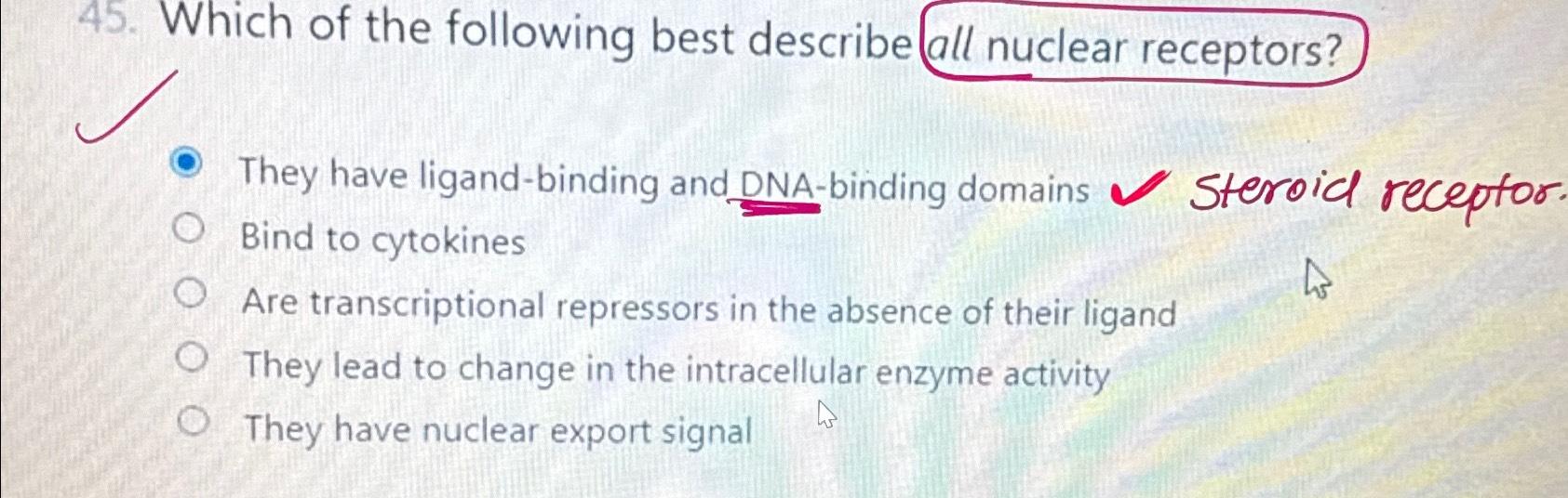 Solved Which of the following best describe all nuclear | Chegg.com