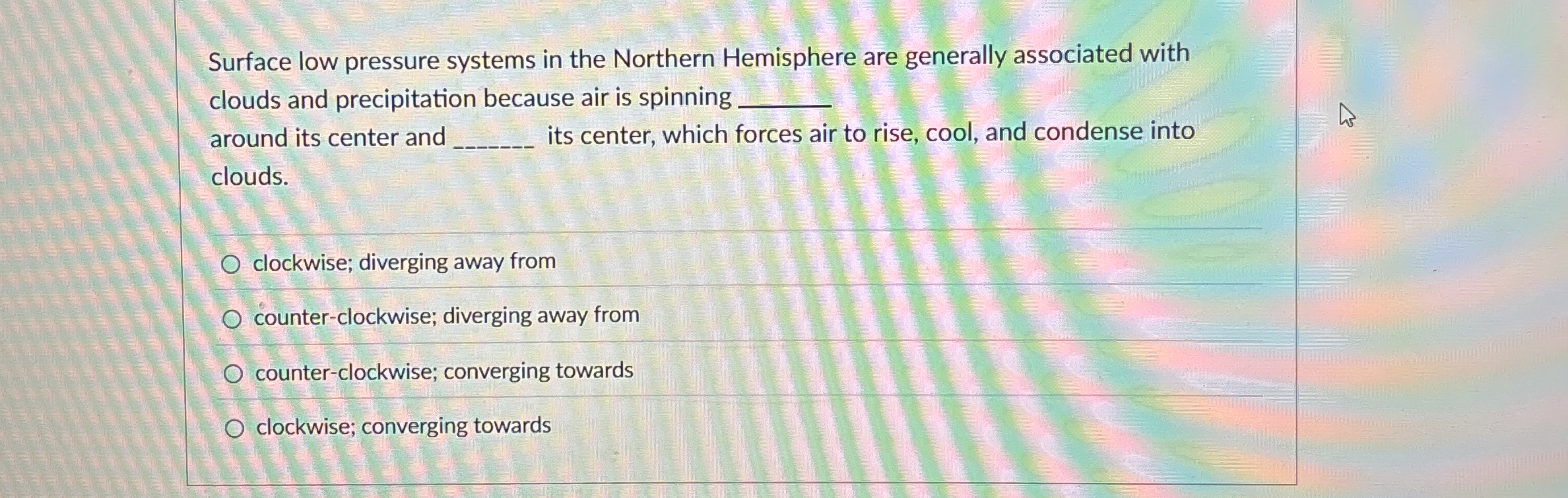 Surface low pressure systems in the Northern | Chegg.com
