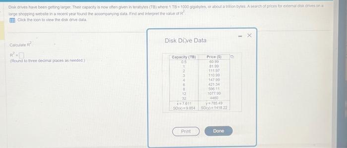 Solved Disk drives have been getting larger. Their capacity | Chegg.com