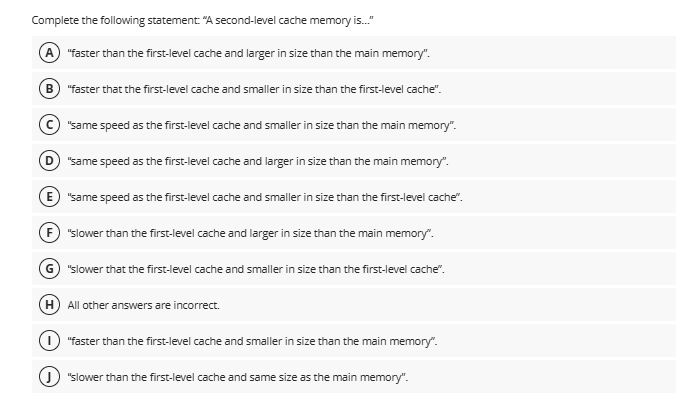 Solved Complete the following statement: "A second-level | Chegg.com