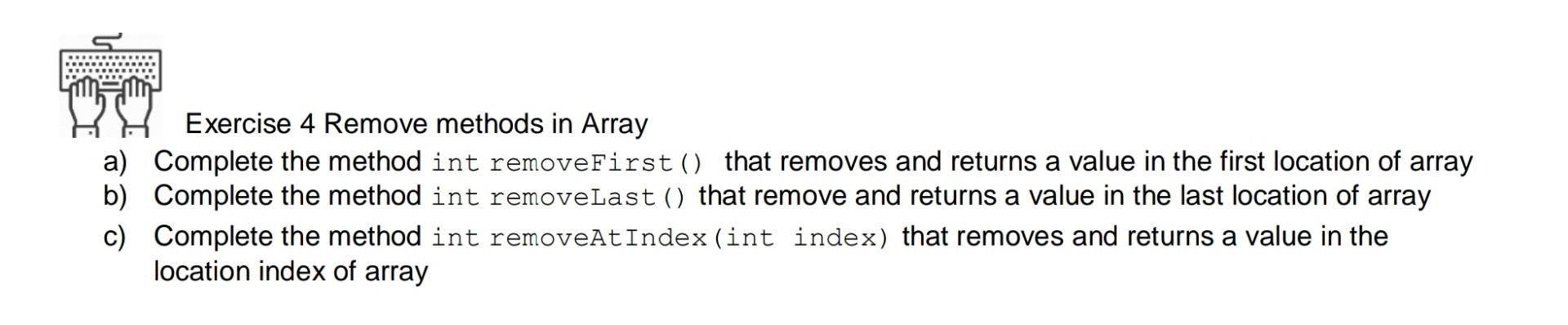 Solved public class Array { final int size; //The | Chegg.com