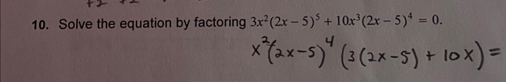 Solved Solve the equation by factoring | Chegg.com