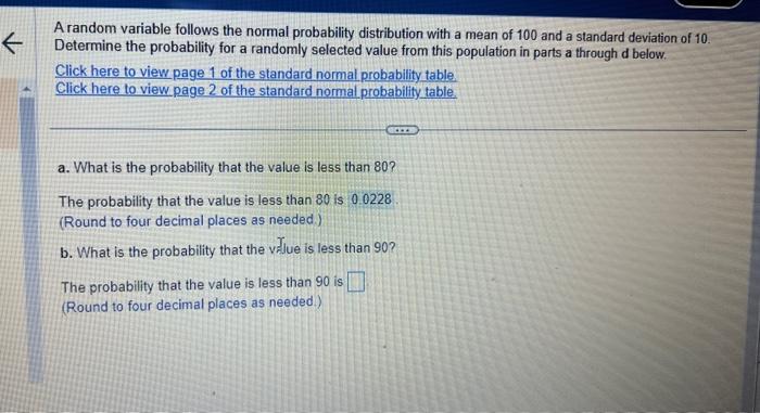Solved A random variable follows the normal probability | Chegg.com