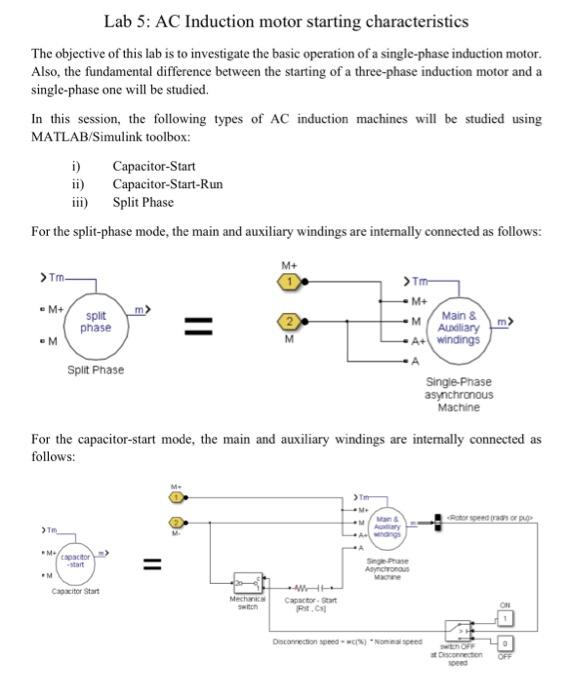 Solved Lab 5: AC Induction motor starting characteristics | Chegg.com Solved Lab 5: AC Induction motor starting characteristics | Chegg.com