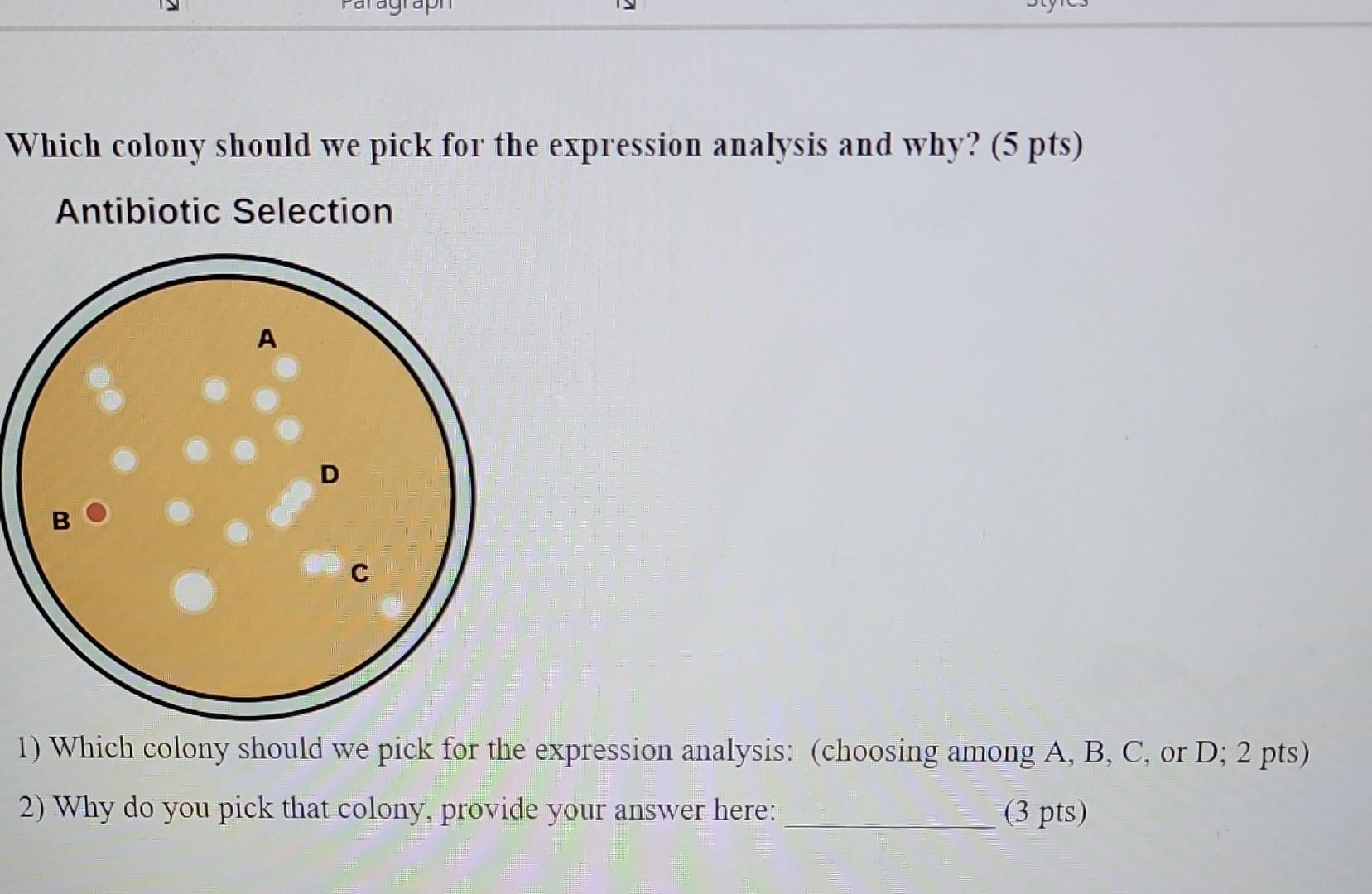 Which colony should we pick for the expression | Chegg.com