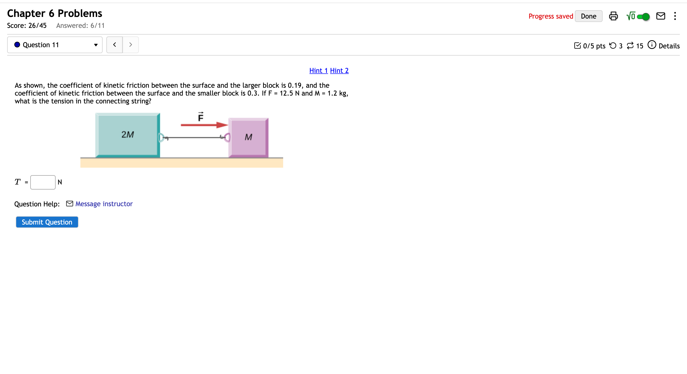 Solved As shown, the coefficient of kinetic friction between | Chegg.com