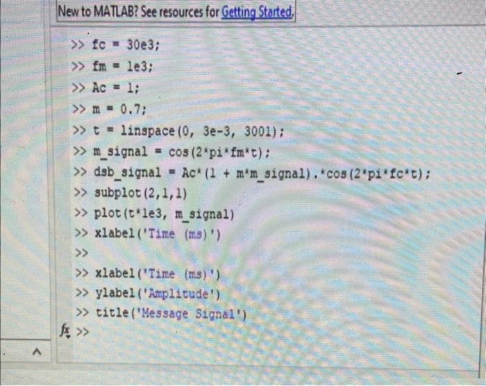 Solved MATLAB REQUIRED!! I need help with part c-SSB. part a | Chegg.com