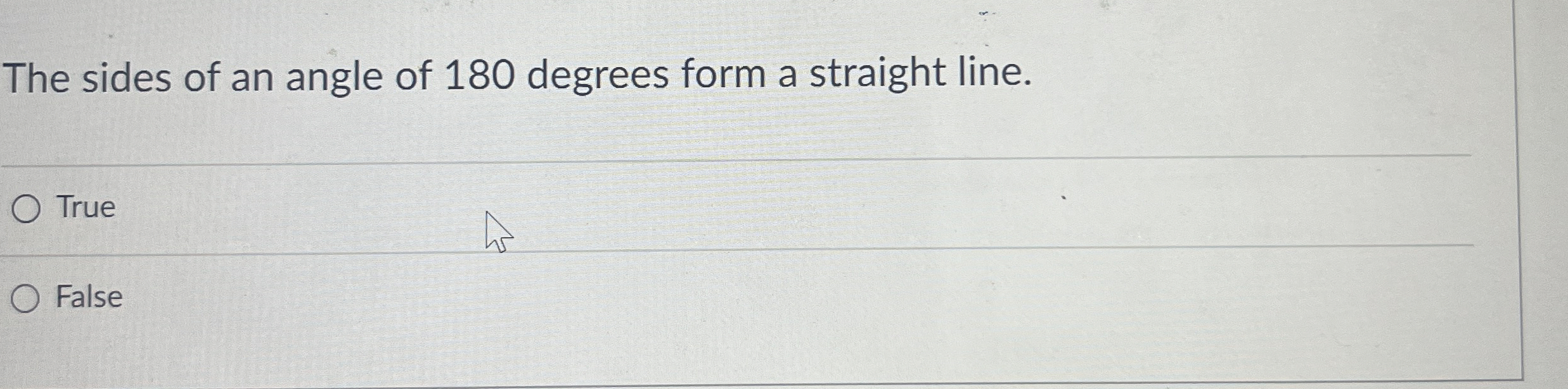Solved The sides of an angle of 180 ﻿degrees form a straight | Chegg.com