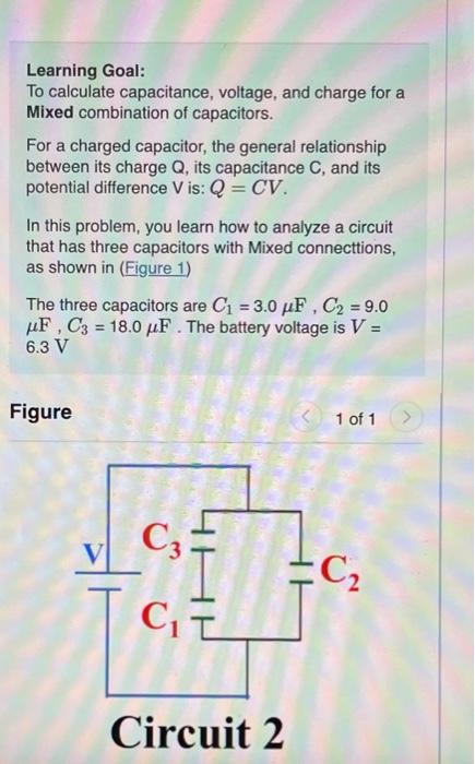 Solved Learning Goal: To calculate capacitance, voltage, and | Chegg.com