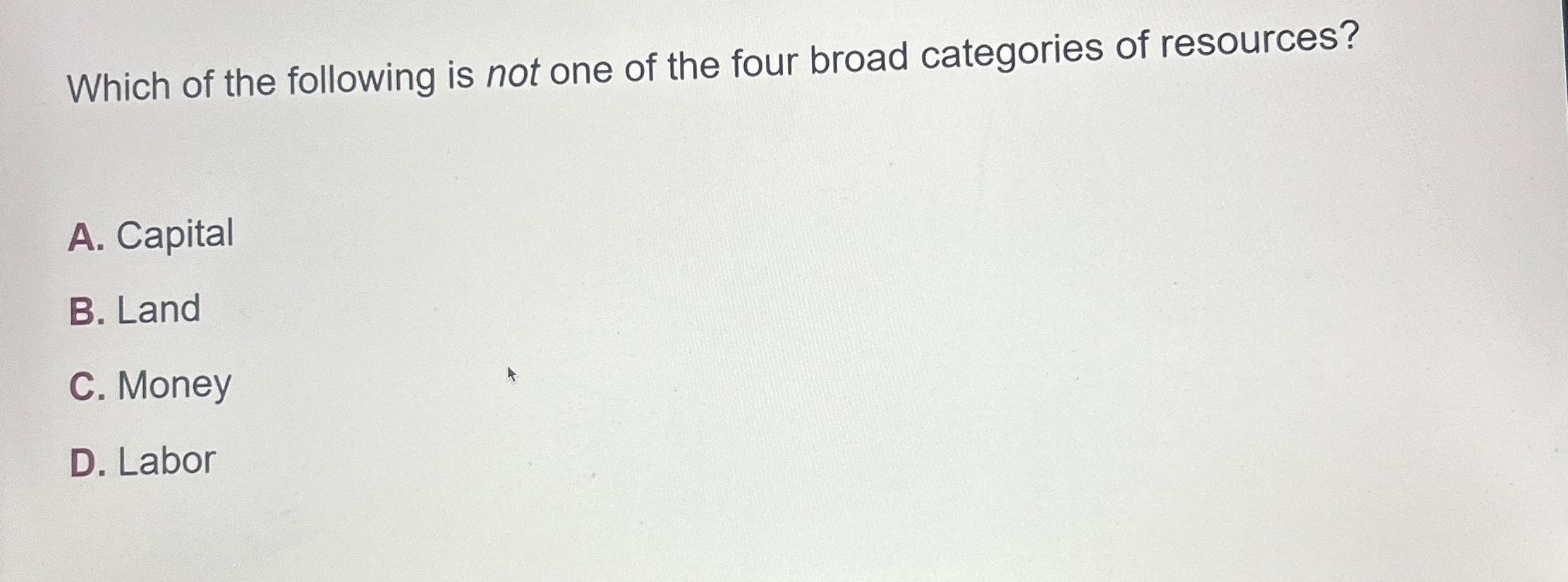 Solved Which of the following is not one of the four broad | Chegg.com