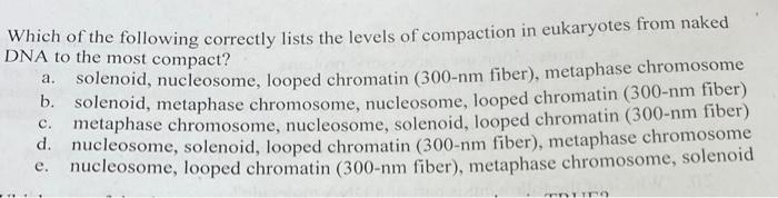 Solved Which of the following correctly lists the levels of | Chegg.com