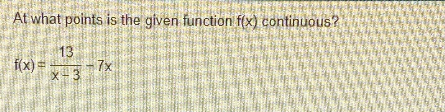 Solved At what points is the given function f(x) | Chegg.com