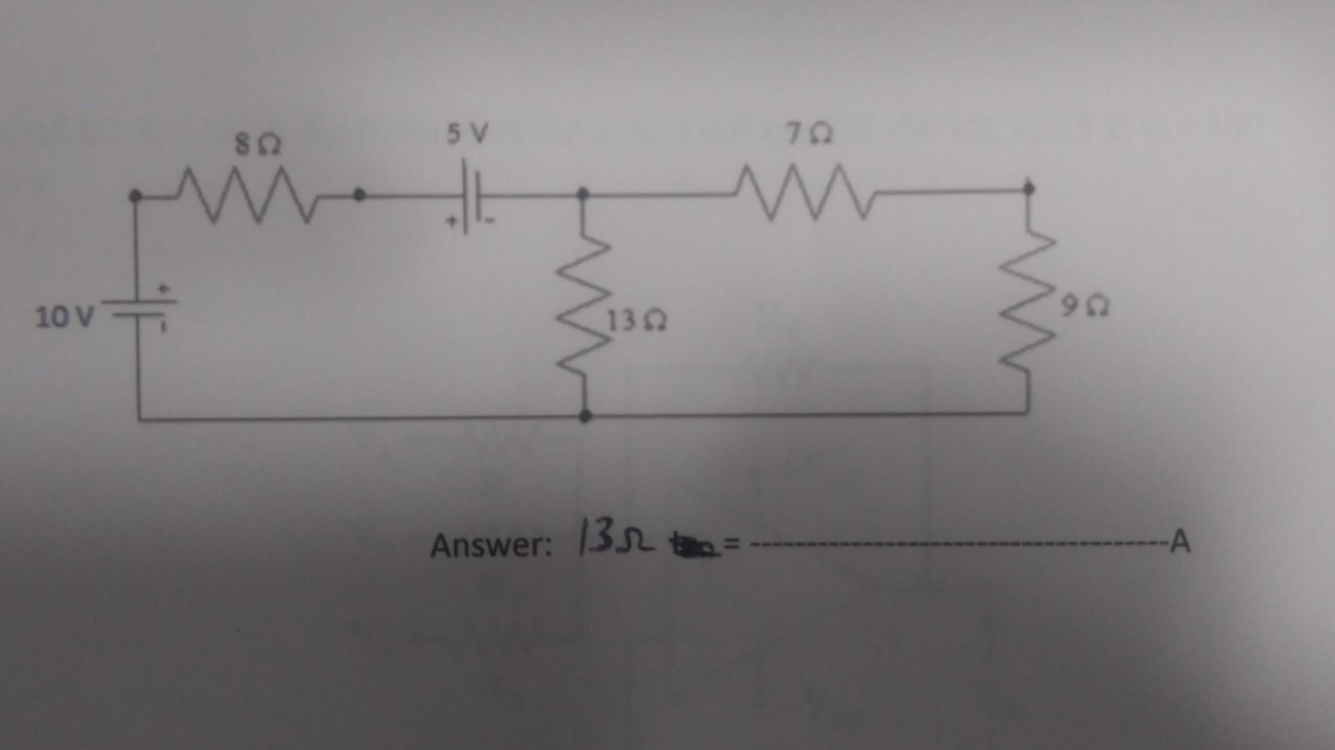 Solved Use nodal analysis to find the current through the 13 | Chegg.com