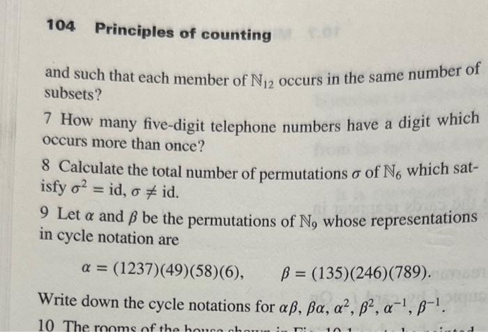 Solved and such that each member of N12 occurs in the same | Chegg.com