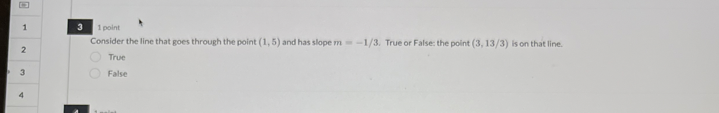 Solved 31 ﻿pointConsider the line that goes through the | Chegg.com