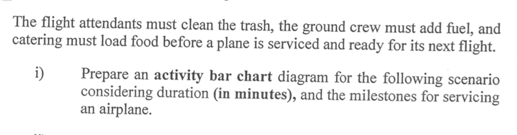 Solved The flight attendants must clean the trash, the | Chegg.com