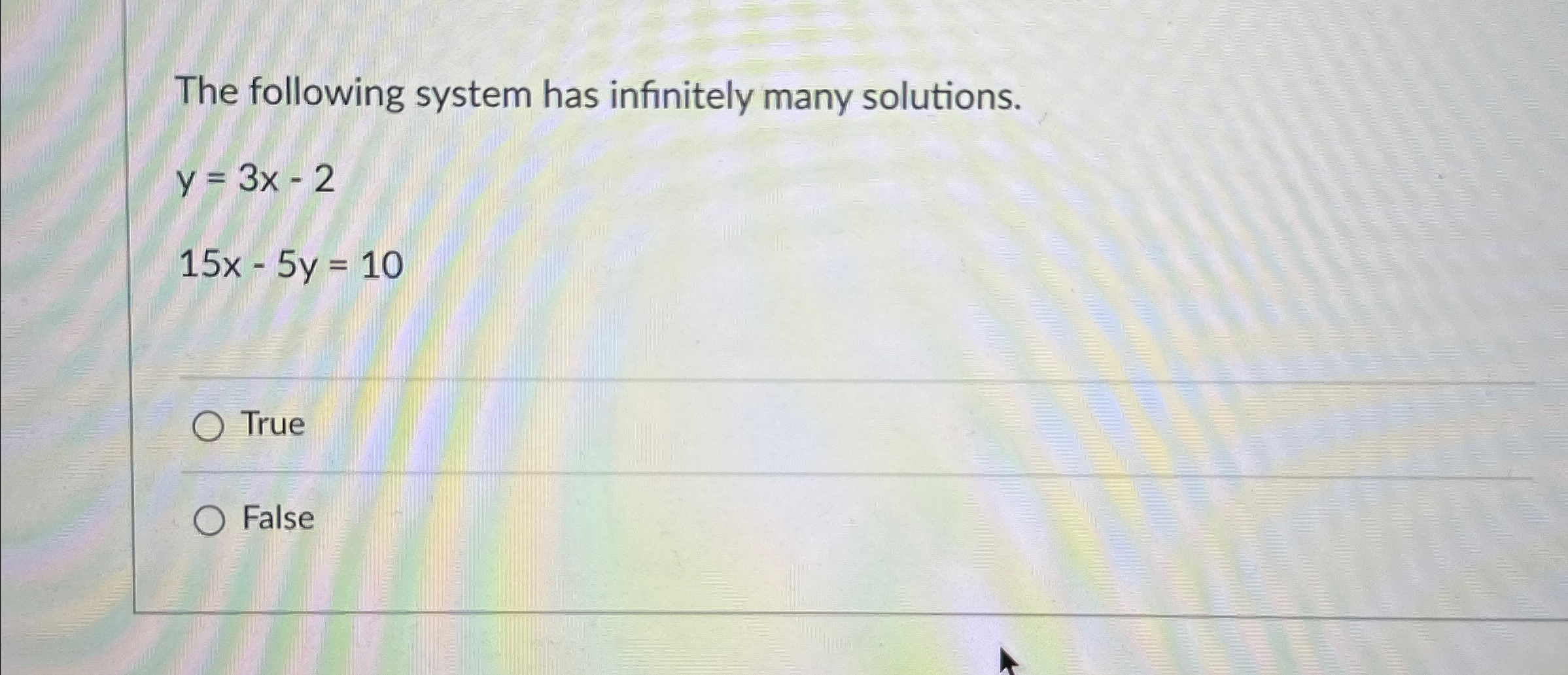 Solved The following system has infinitely many | Chegg.com