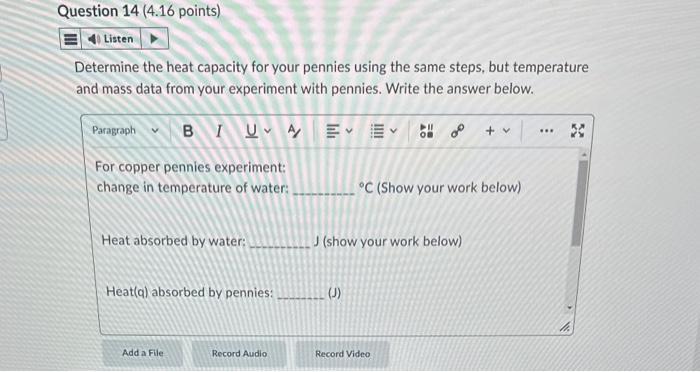 Calculate the heat absorbed (a) by the water from the | Chegg.com