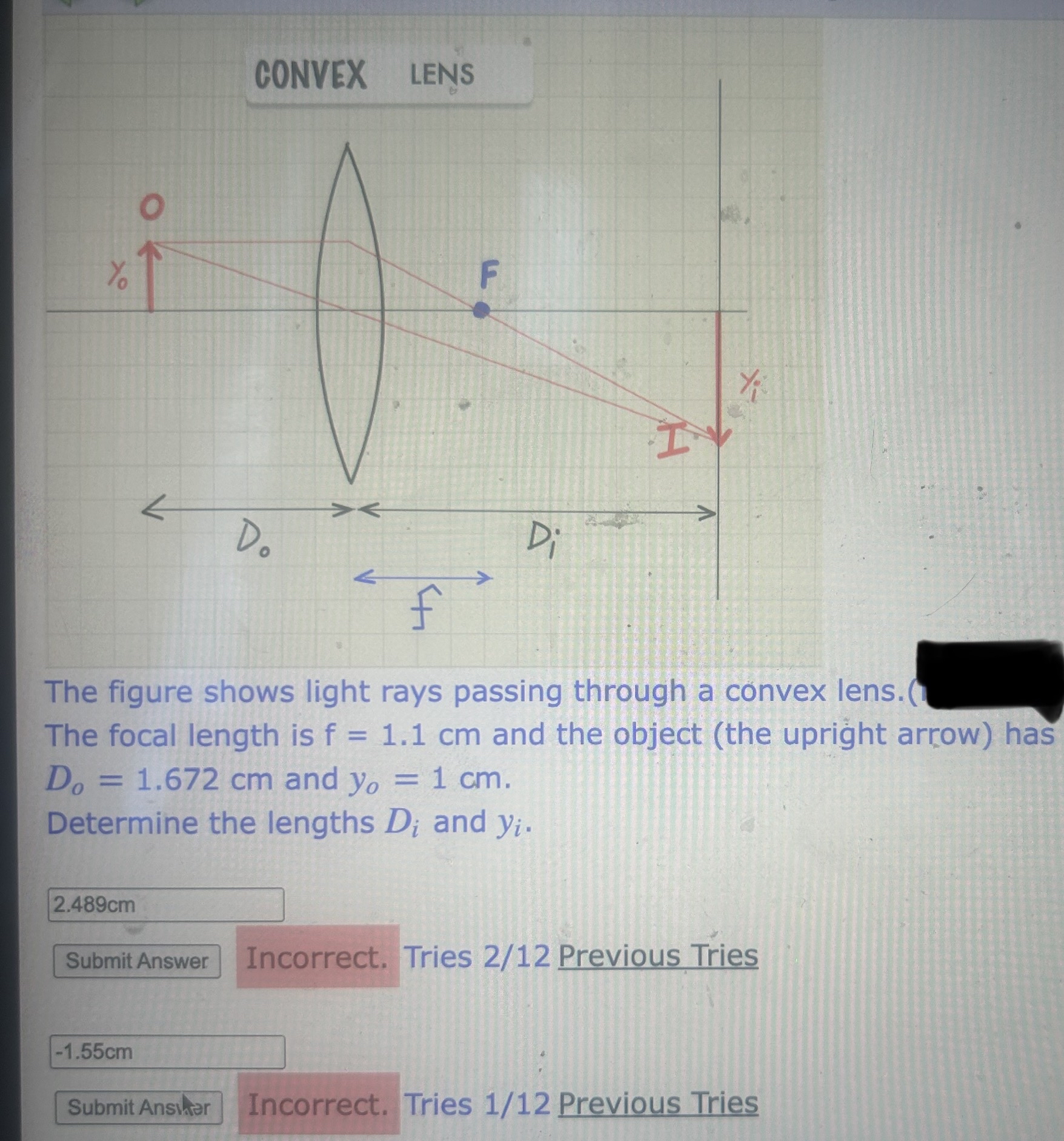 Solved The figure shows light rays passing through a convex | Chegg.com