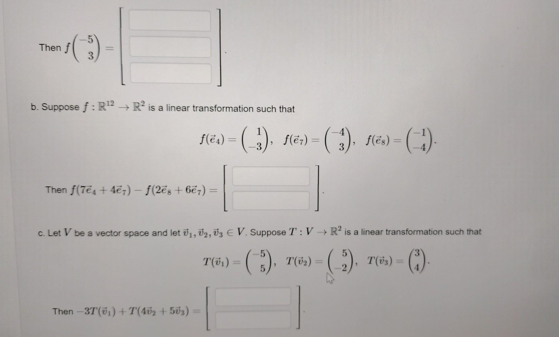 Solved a. Suppose f:R2→R3 is a linear transformation such | Chegg.com