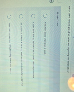 Solved Which of the following is a true statement regarding | Chegg.com