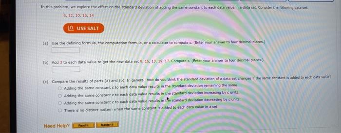 Solved In This Problem We Explore The Effect On The