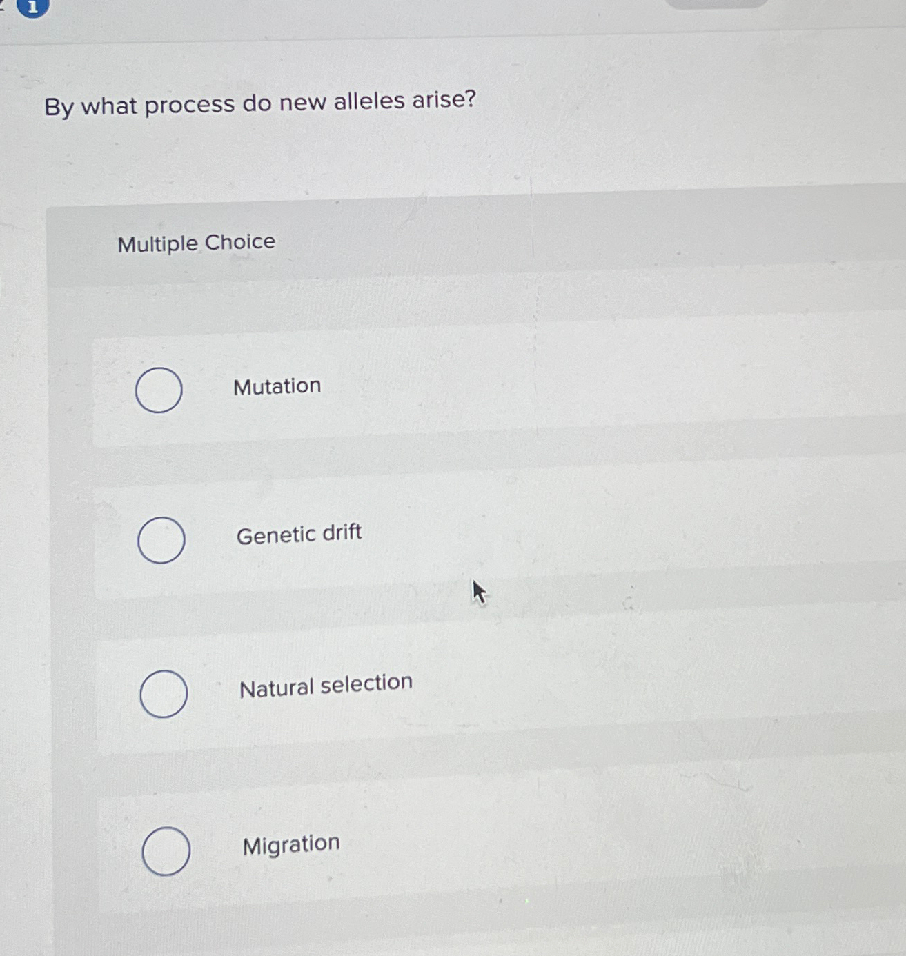 Solved By what process do new alleles arise?Multiple Choice | Chegg.com