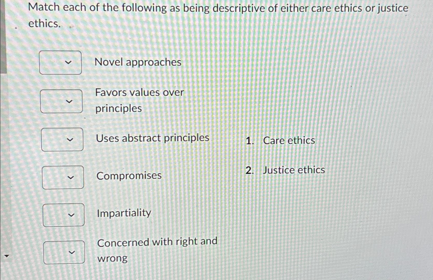 Solved Match each of the following as being descriptive of | Chegg.com