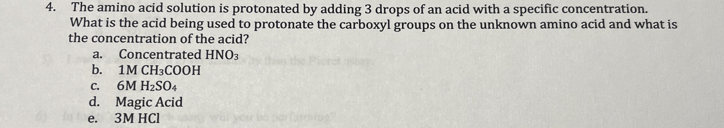 Solved The amino acid solution is protonated by adding 3 | Chegg.com